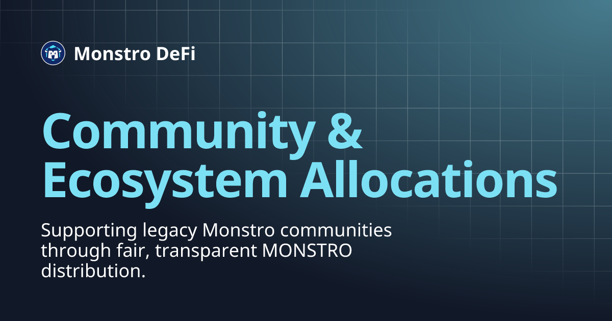 Community & Ecosystem Allocations | Monstro DeFi